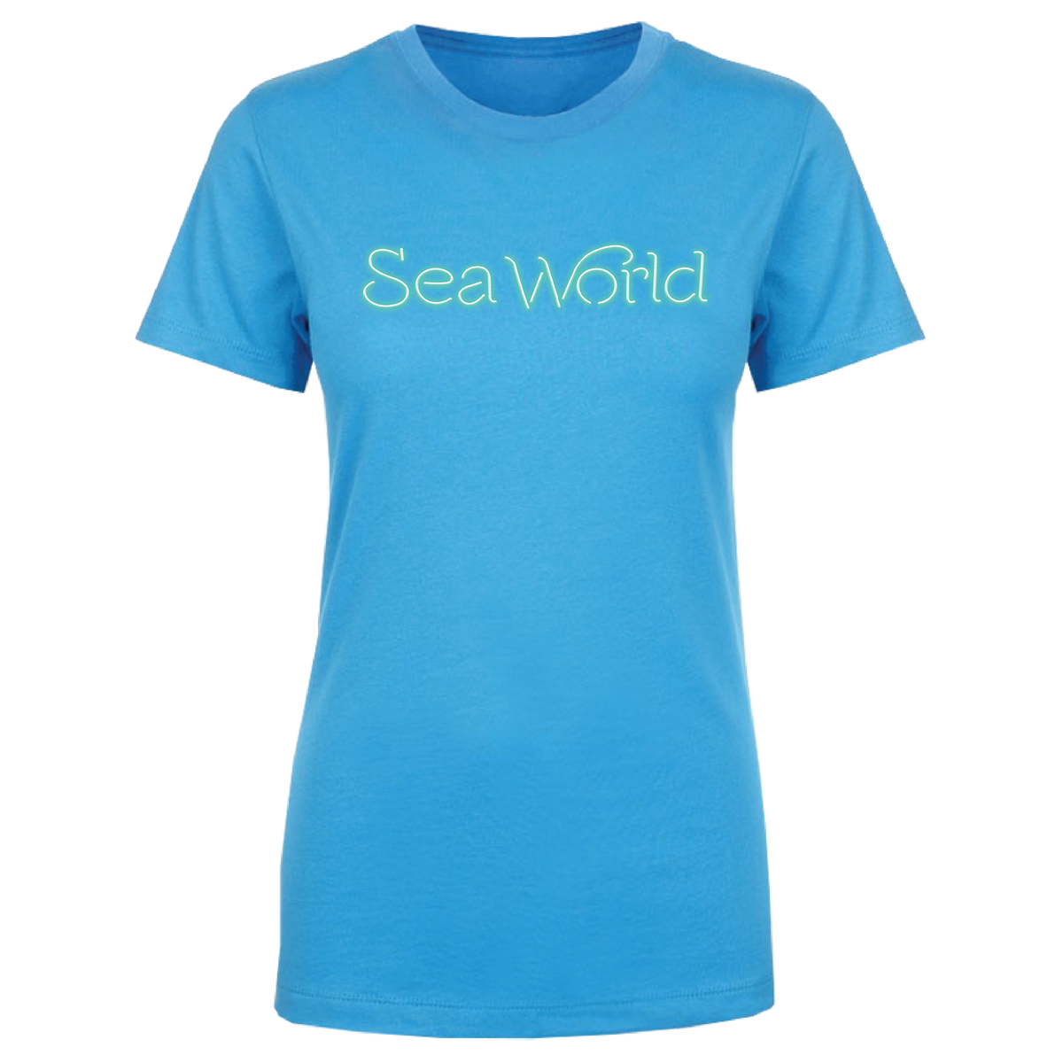 SeaWorld Neon Sign Turquoise Tee Adult - SeaWorld Parks & Entertainment ...