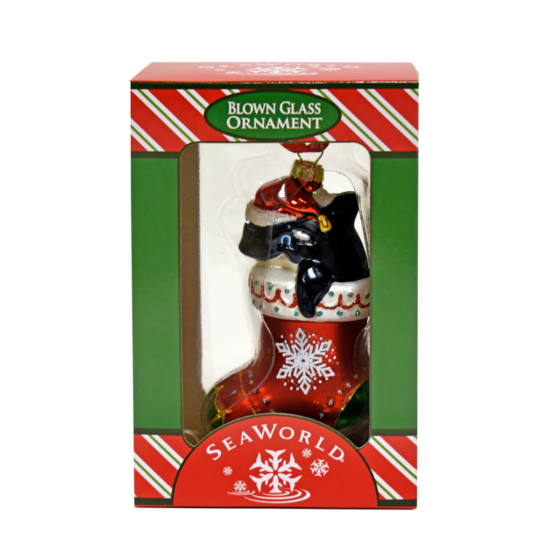SeaWorld Whale Stocking Glass Ornament - SeaWorld Parks & Entertainment ...